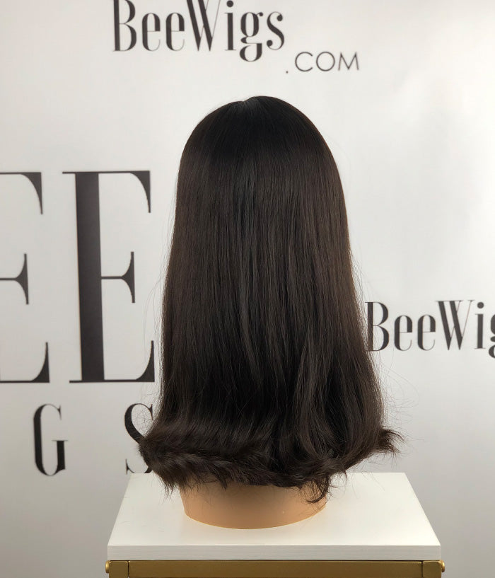 BeeWigs - Orthodox Jewish Wigs Dark Brown Human Hair Wig